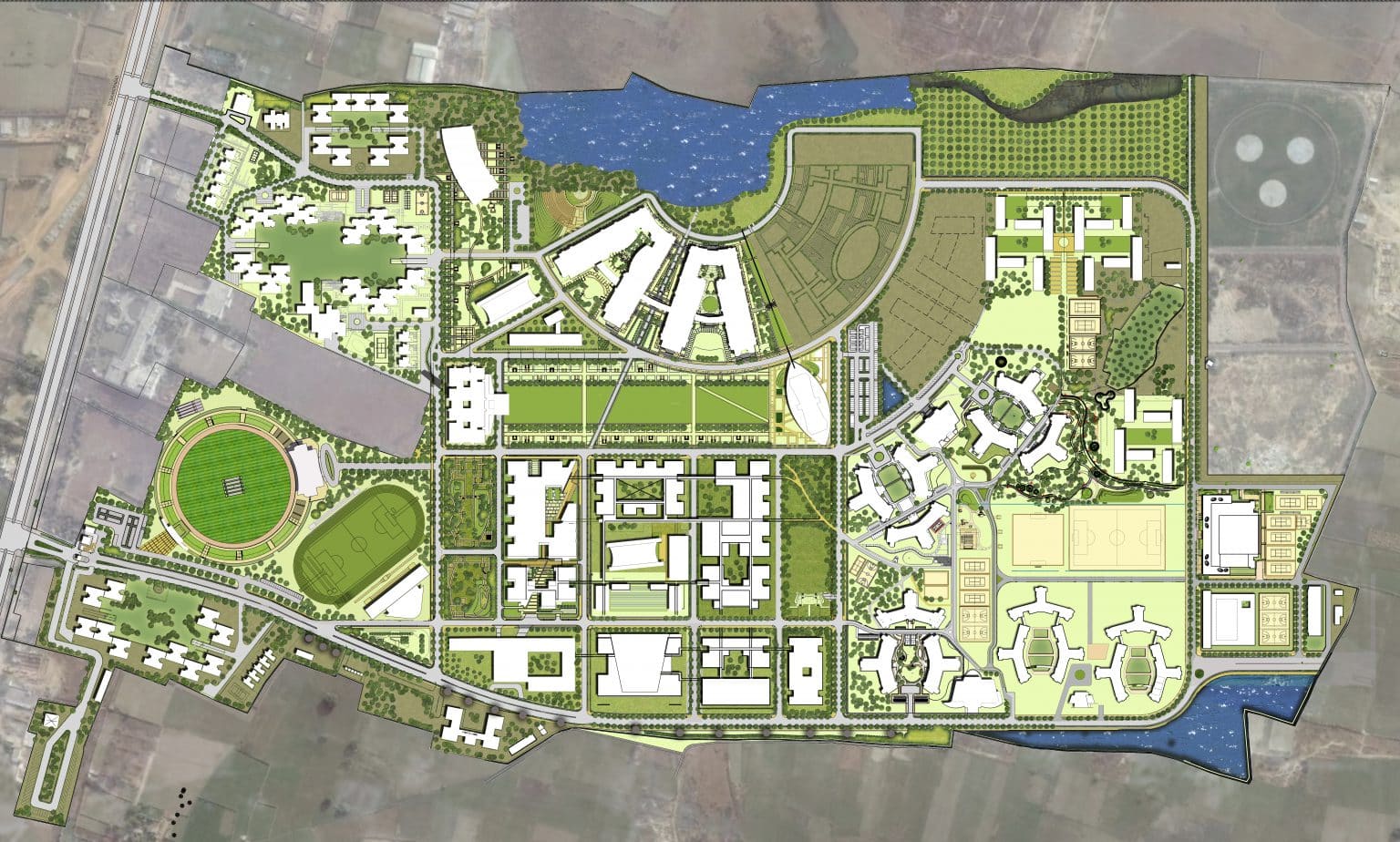 Shiv Nadar University (SNU) Masterplan - INI Design Studio