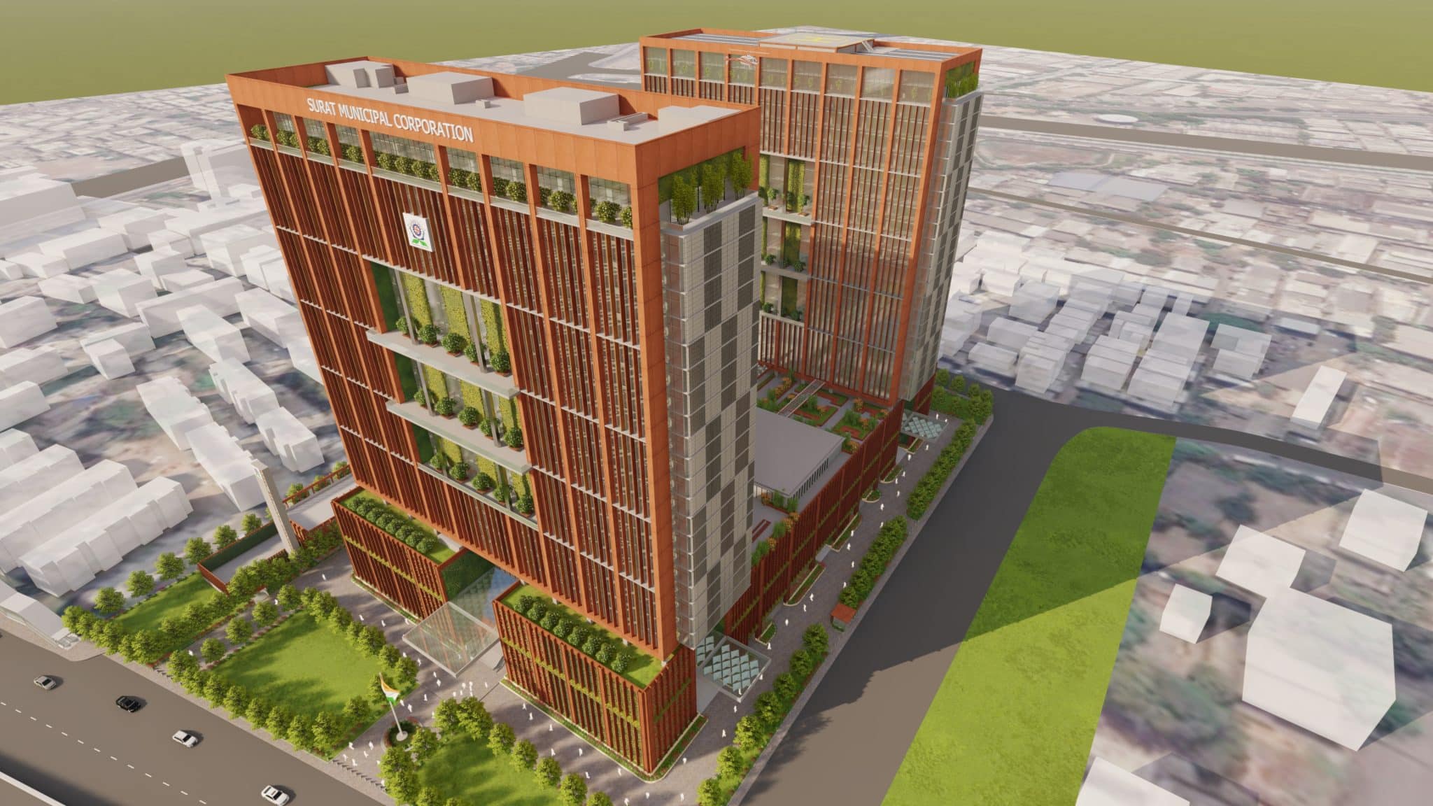 Surat Municipal Corporation High Rise Office Campus – INI Design Studio