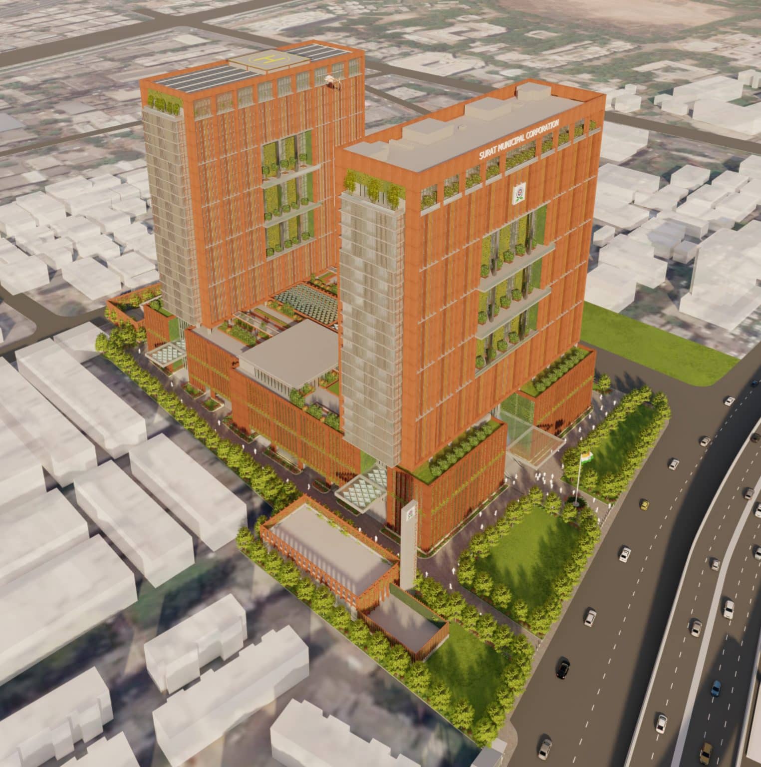 Surat Municipal Corporation High Rise Office Campus – INI Design Studio