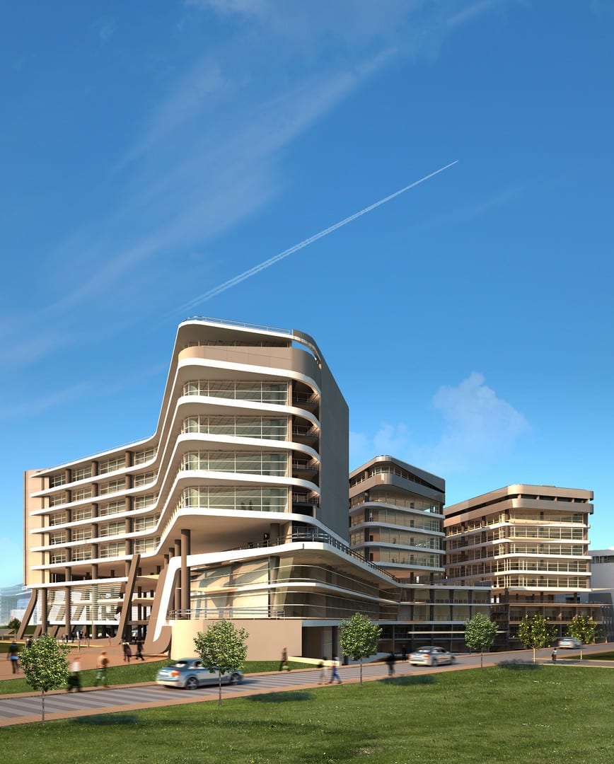 Motor City F-1x Courtyard Marriott Hotel – INI Design Studio